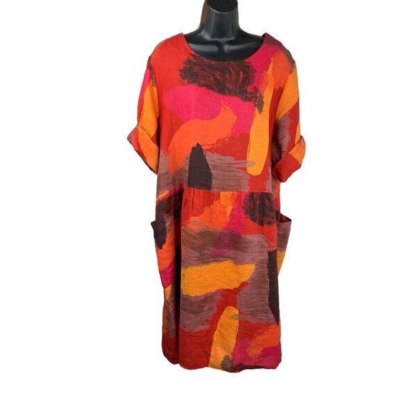 Bella Amote | Dresses | Linen Italian Bella Amore Dress Lagin Look Boxy ...